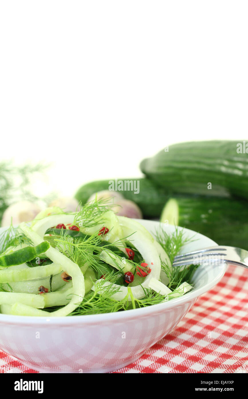 Spaghetti cucumber with red pepper and onions Stock Photo - Alamy