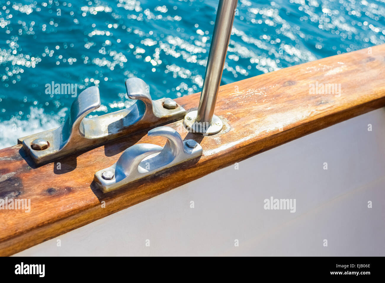 bollard on yacht Stock Photo - Alamy