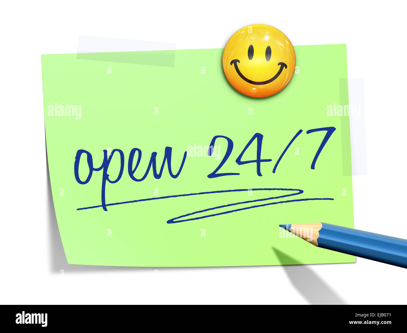 Yellow sticky note smiley Cut Out Stock Images & Pictures - Alamy