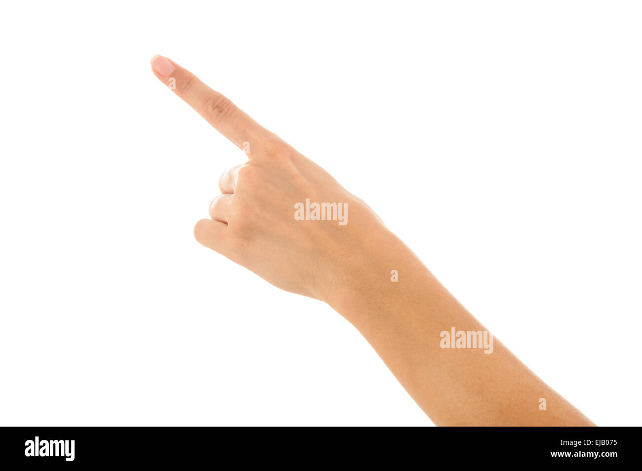 Woman hand touching screen Stock Photo - Alamy