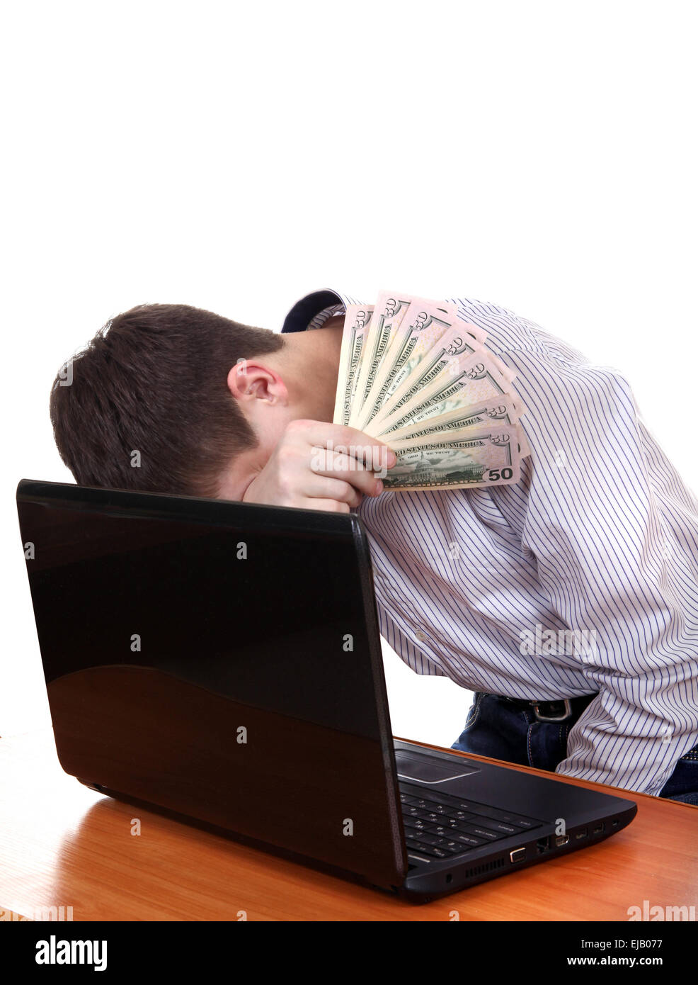 Sad teenager laptop hi-res stock photography and images - Alamy