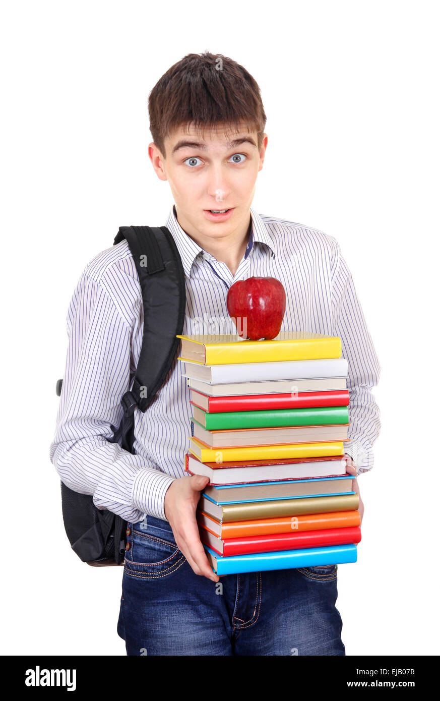 Student with a Books Stock Photo - Alamy