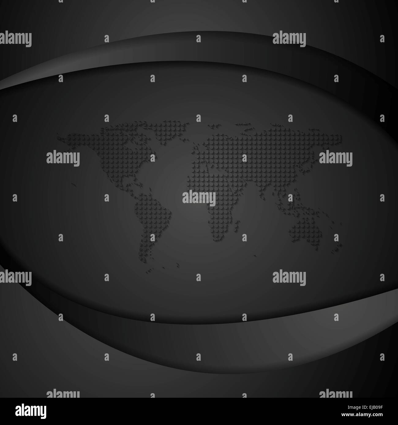 Black waves and world map Stock Photo - Alamy