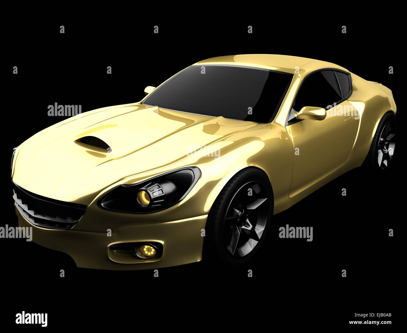 luxury brandless sport car at black background Stock Photo - Alamy