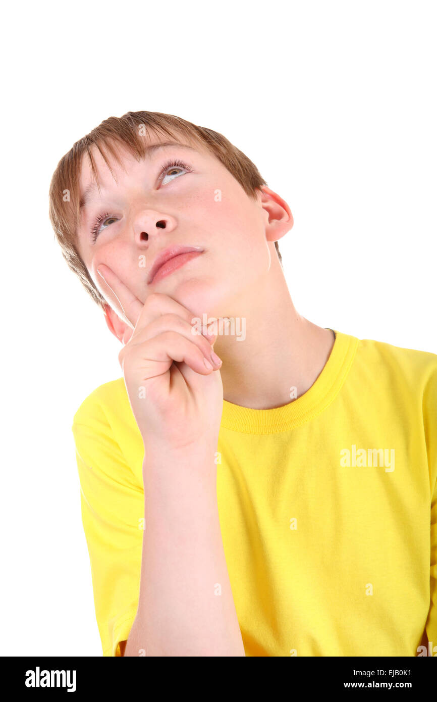 Portrait think reflect child hi-res stock photography and images - Alamy