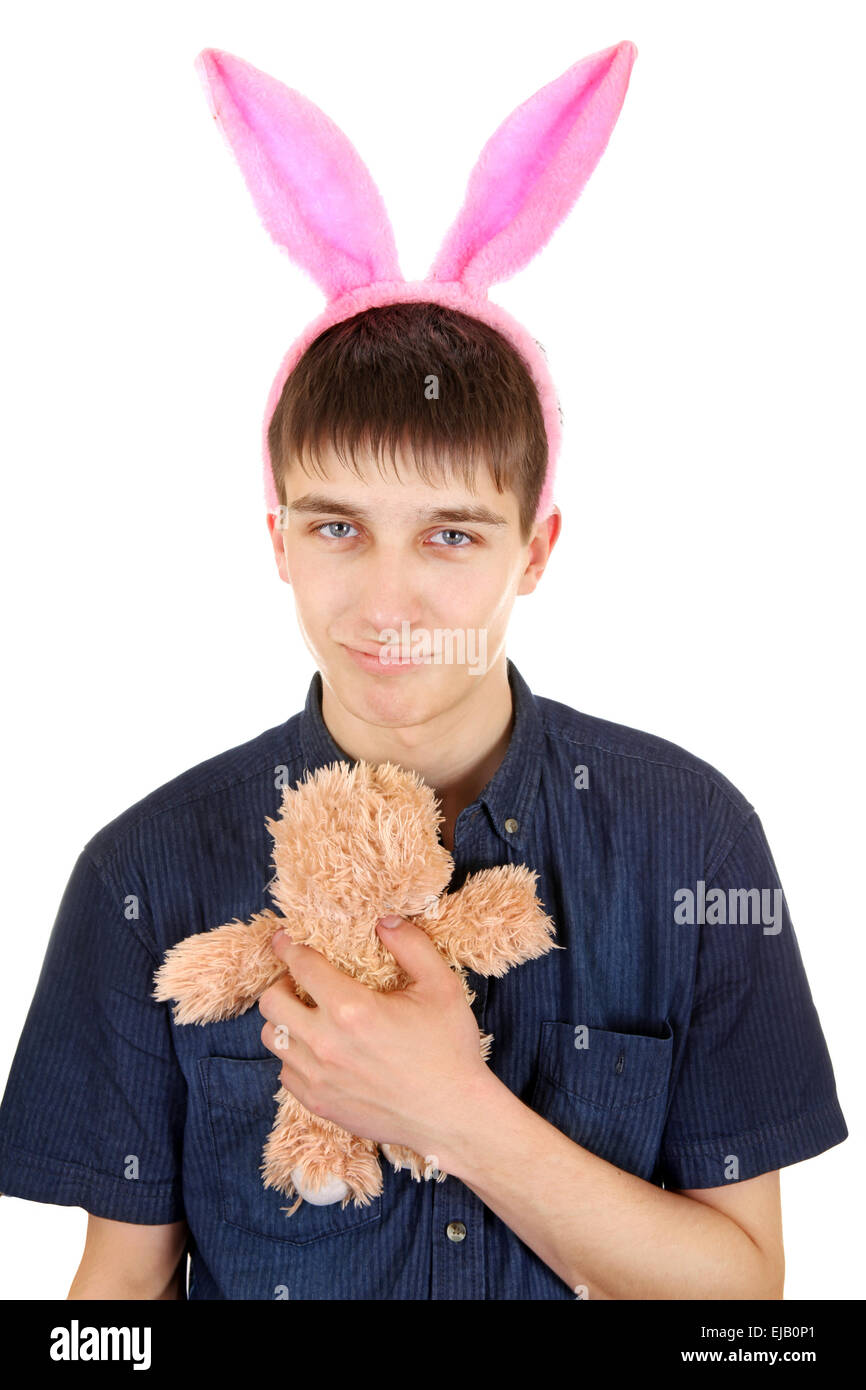 Teenager with Bunny Ears Stock Photo - Alamy