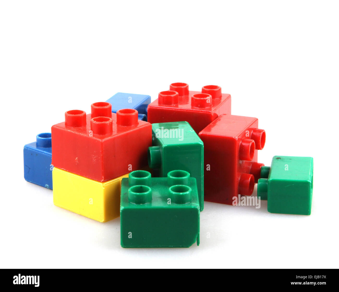 Building Blocks Isolated On White Stock Photo - Alamy