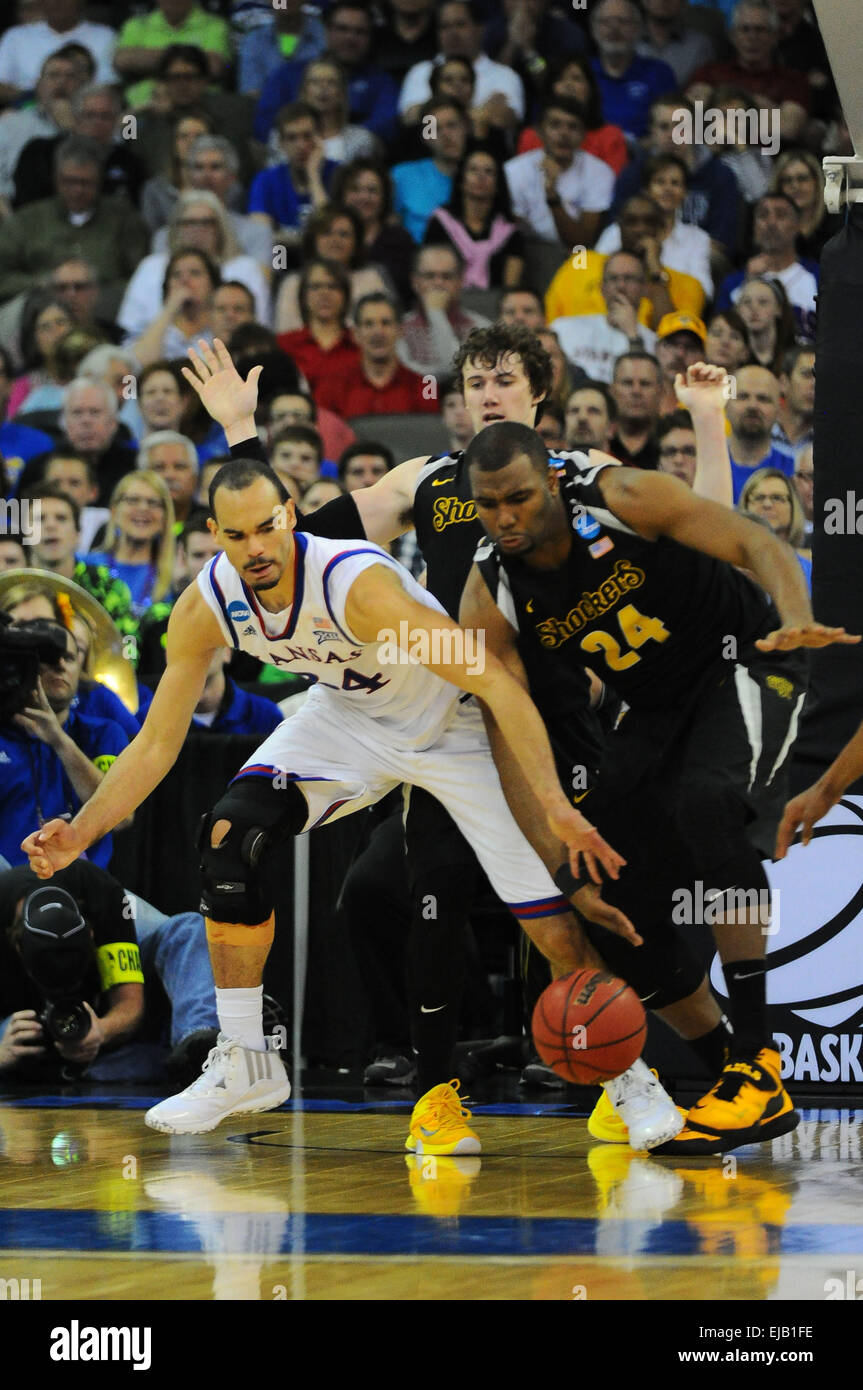 Omaha, Nebraska, USA. 22nd Mar, 2015. Kansas Jayhawks forward Perry ...