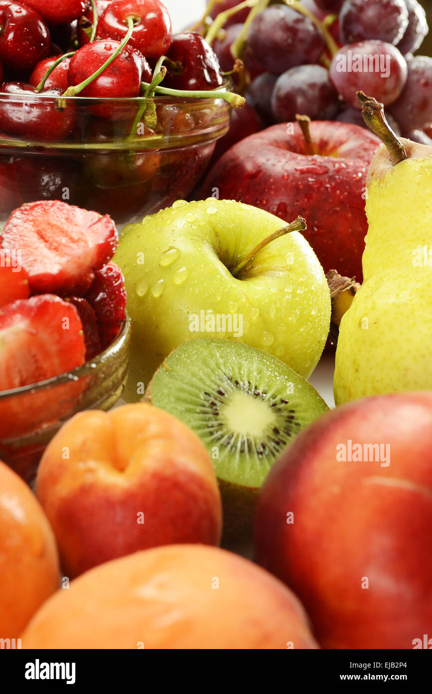 Composition variety fresh fruits hi-res stock photography and images ...