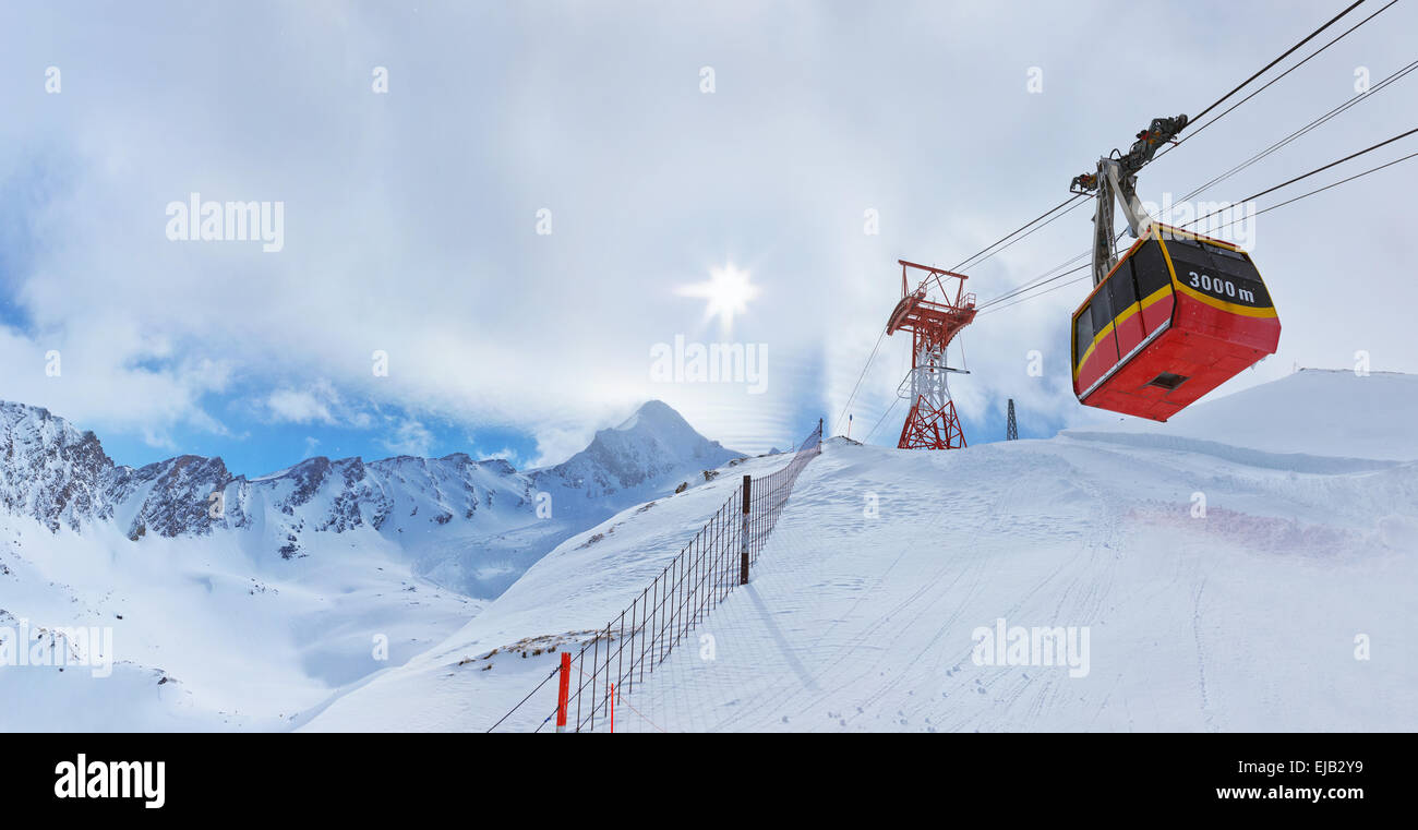 Mountains ski resort Kaprun Austria Stock Photo - Alamy