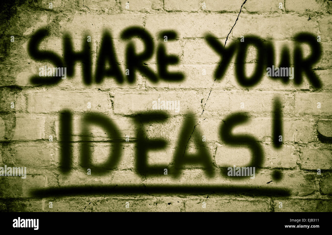 Share Your Ideas Concept Stock Photo - Alamy
