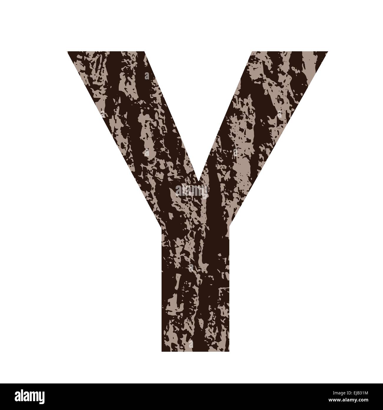 letter Y made from oak bark Stock Photo - Alamy