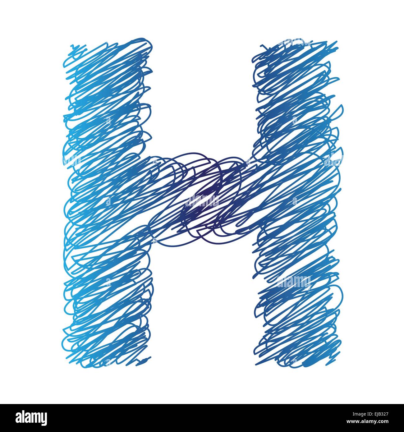 sketched letter H Stock Photo - Alamy