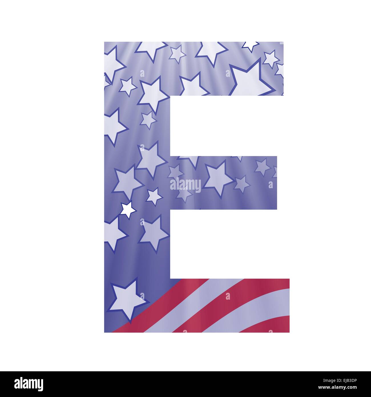 american flag letter E Stock Photo - Alamy