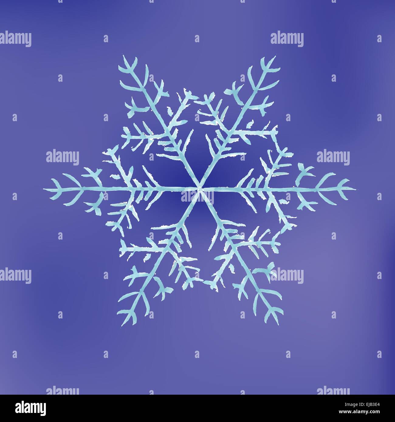 Watercolor snowflake hi-res stock photography and images - Alamy