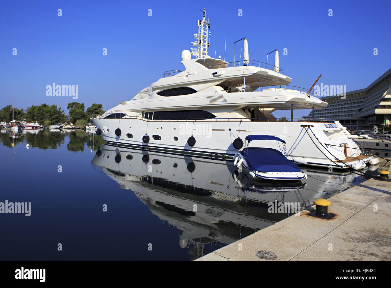 Beautiful huge yacht at the dock Stock Photo - Alamy