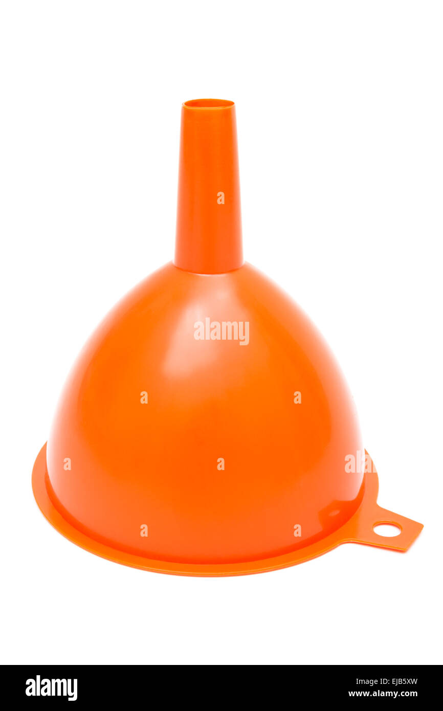 orange plastic funnel Stock Photo - Alamy