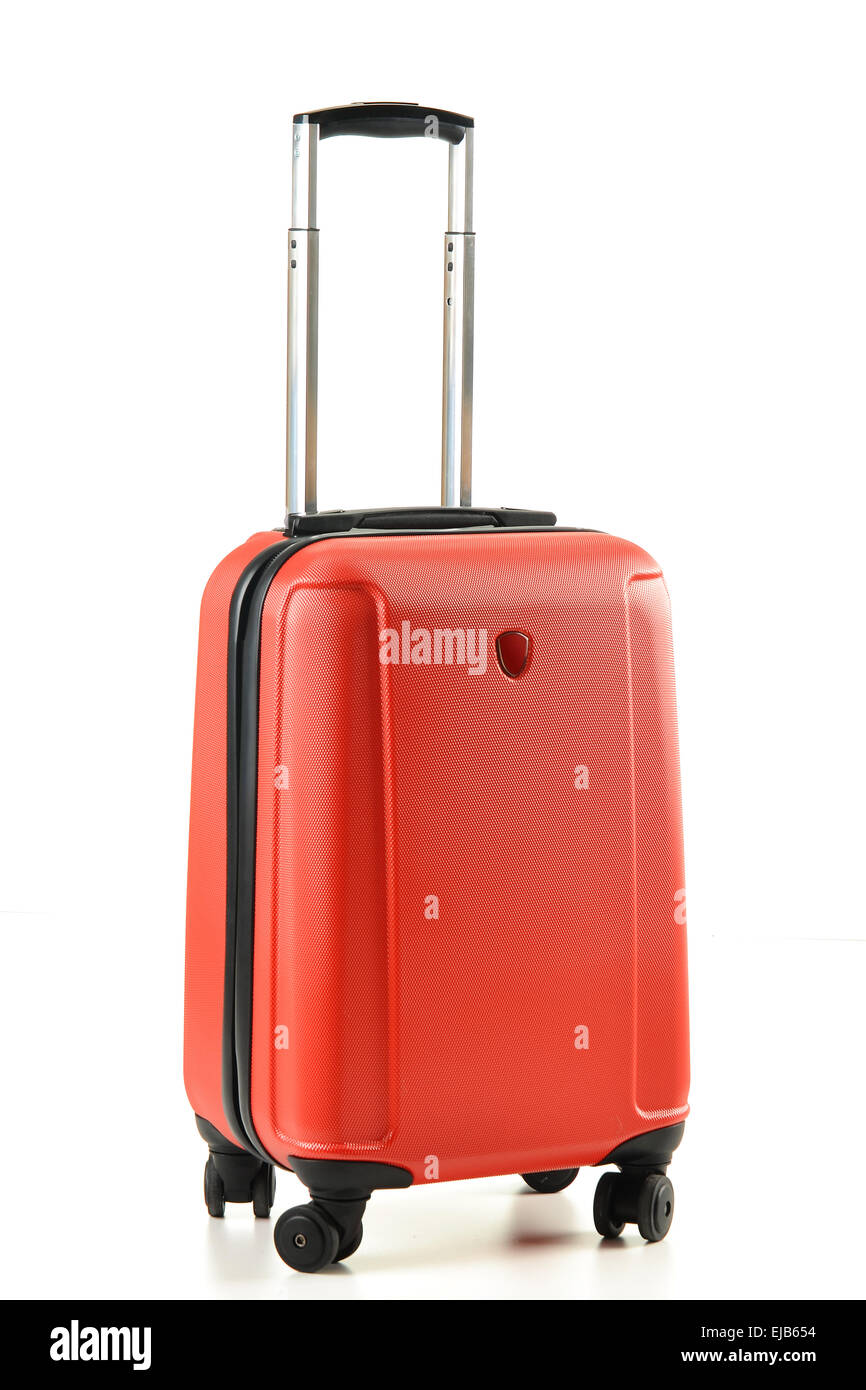 Suitcase isolated on white Stock Photo - Alamy