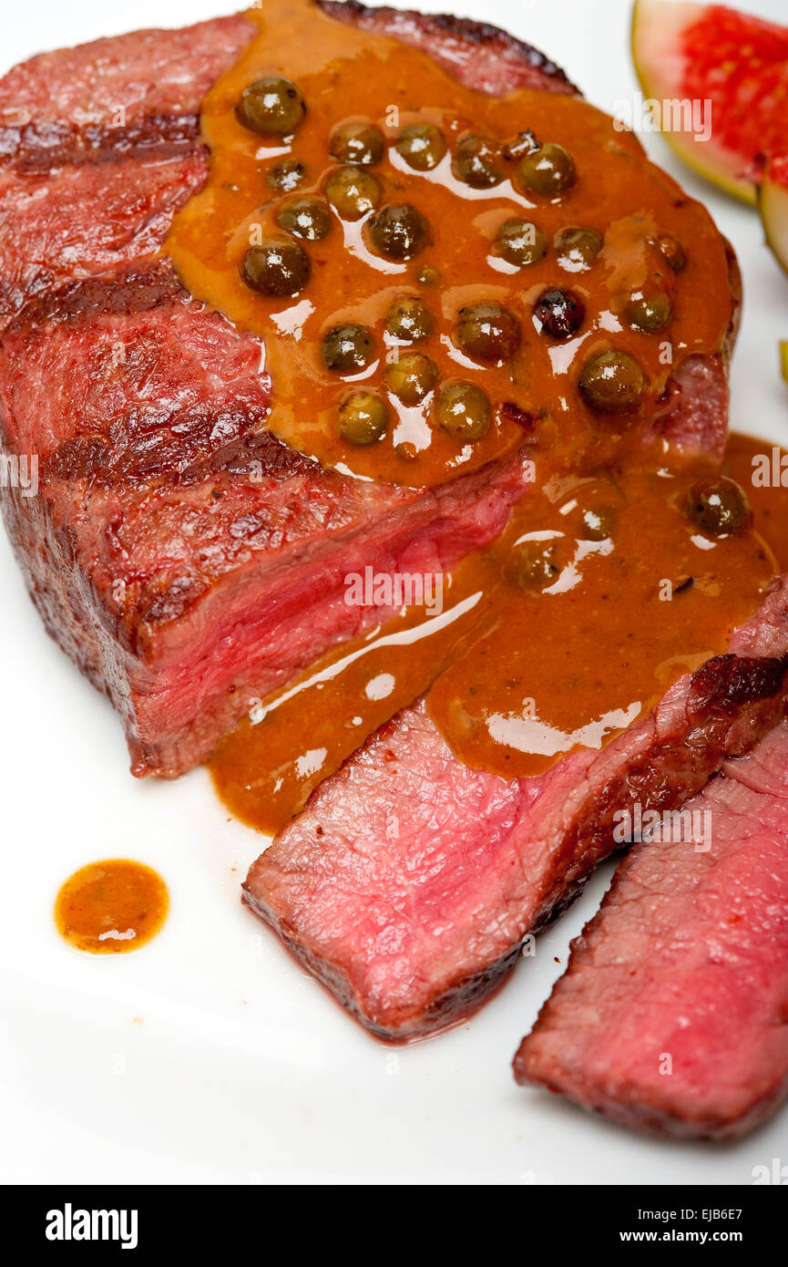 green peppercorn beef filet mignon Stock Photo - Alamy