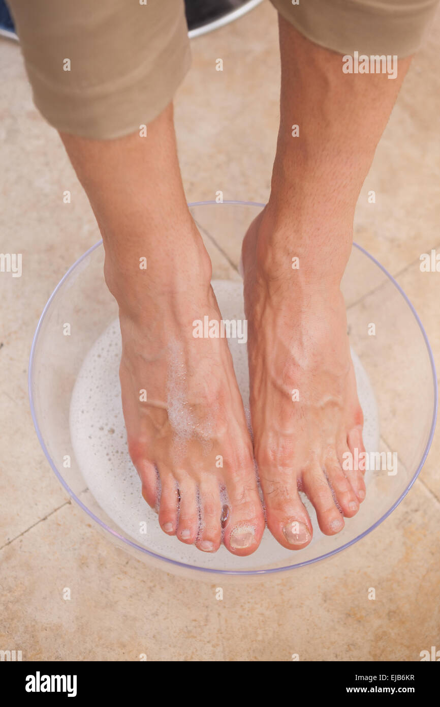 Customer relaxing their foot Stock Photo - Alamy