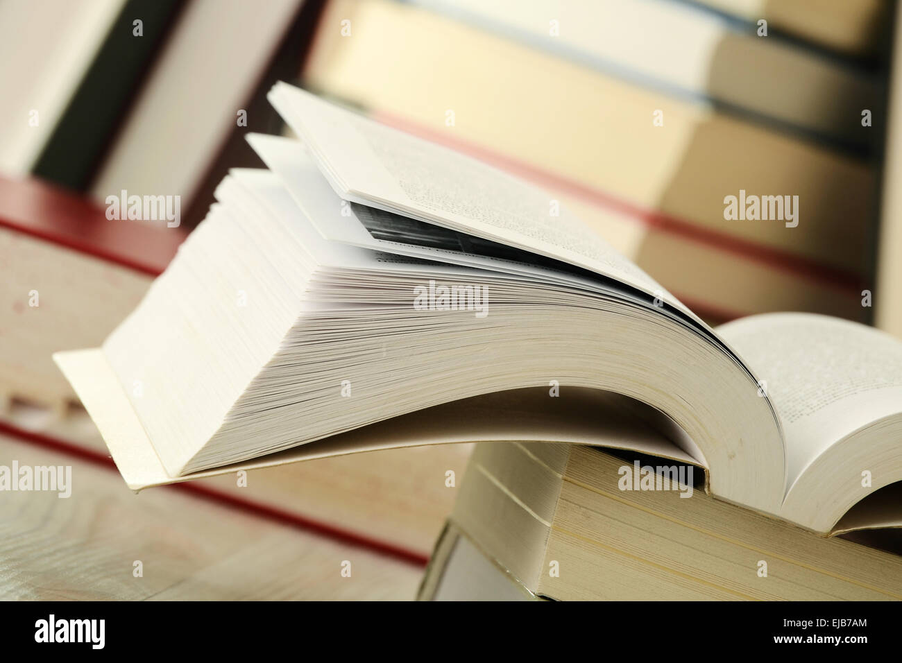 Books on the table Stock Photo - Alamy