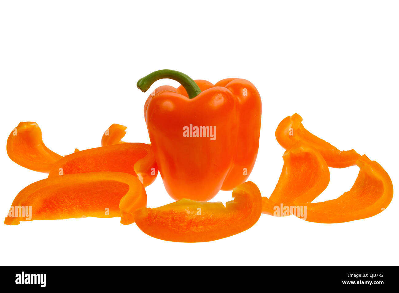 Orange bell pepper Stock Photo - Alamy