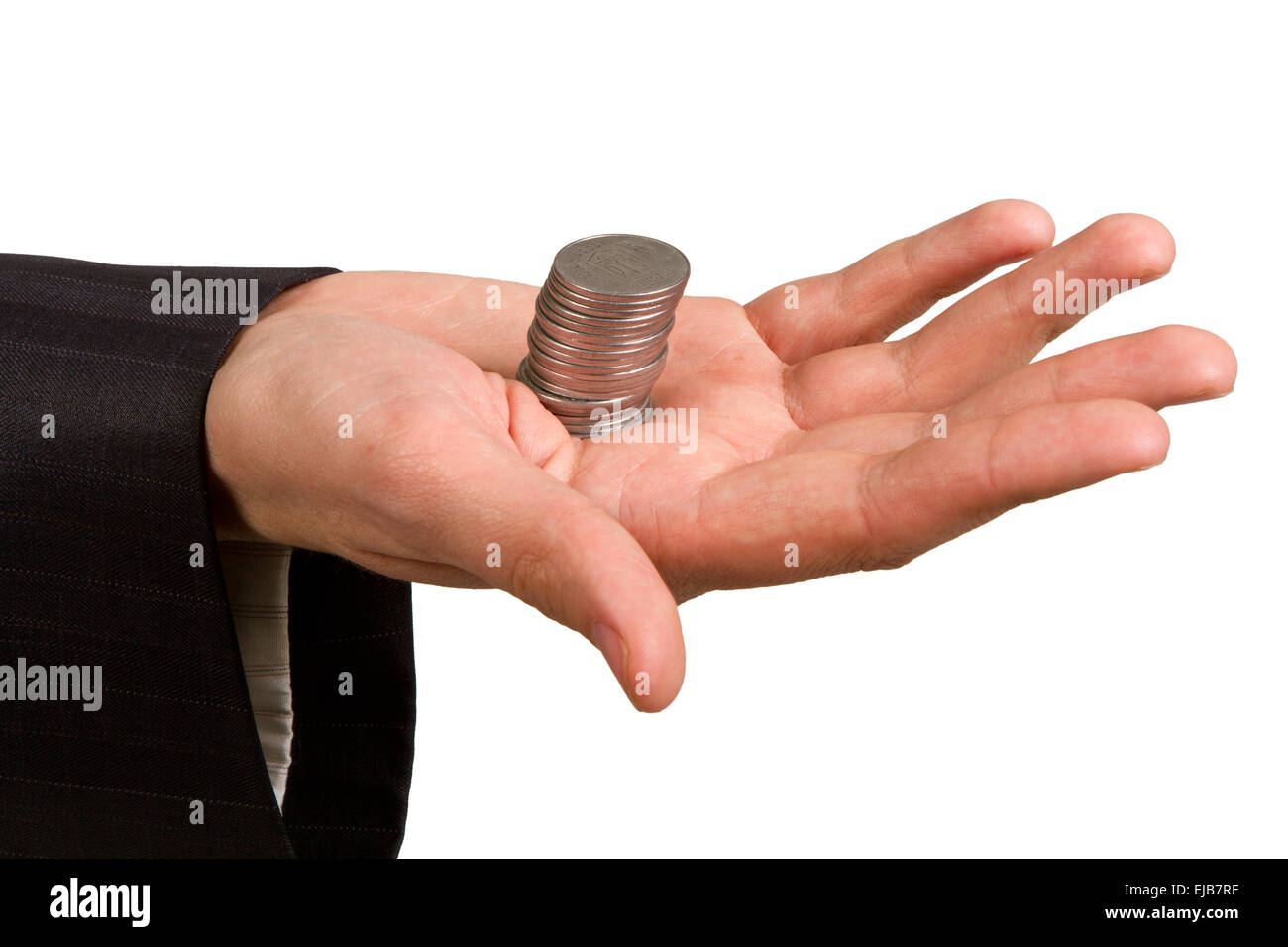 Hand holding coins hi-res stock photography and images - Alamy