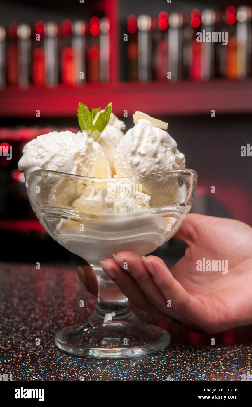 a glass of ice-cream Stock Photo - Alamy