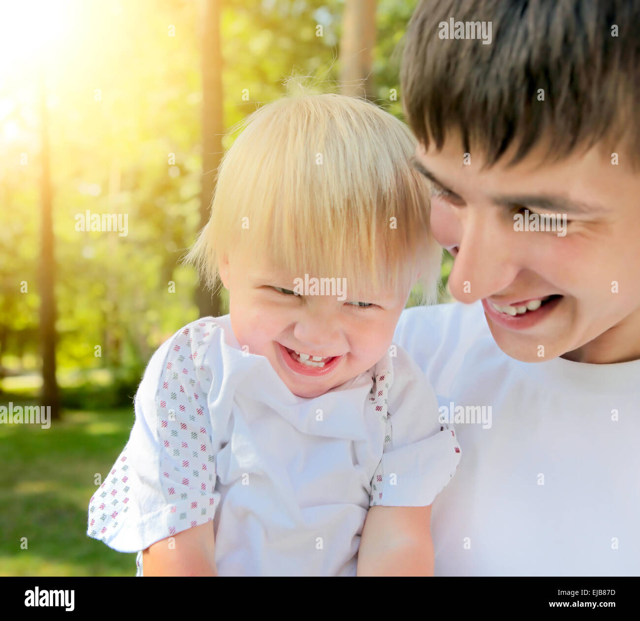 Young handsome father little baby hi-res stock photography and images ...