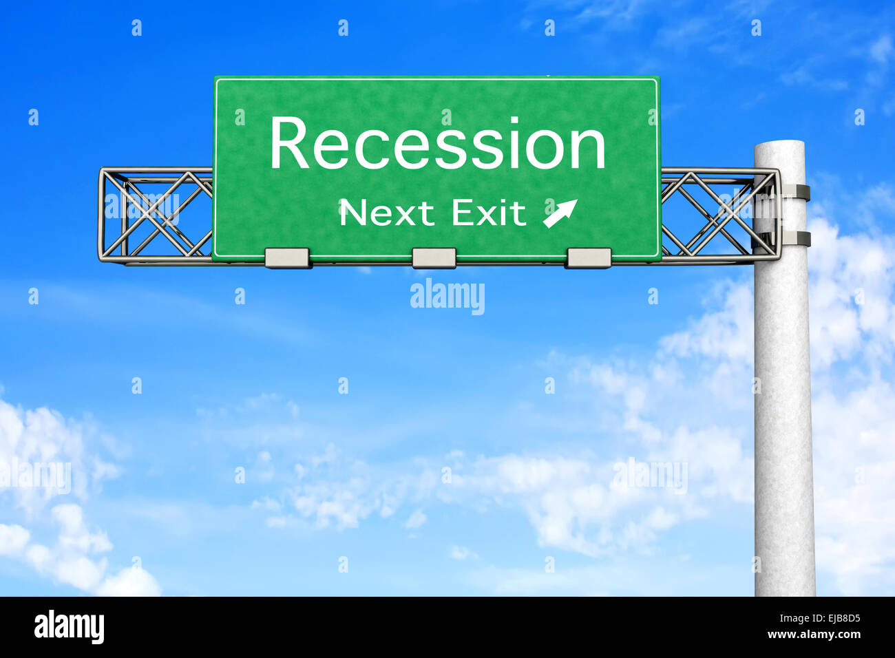 Highway Sign - Recession Stock Photo - Alamy