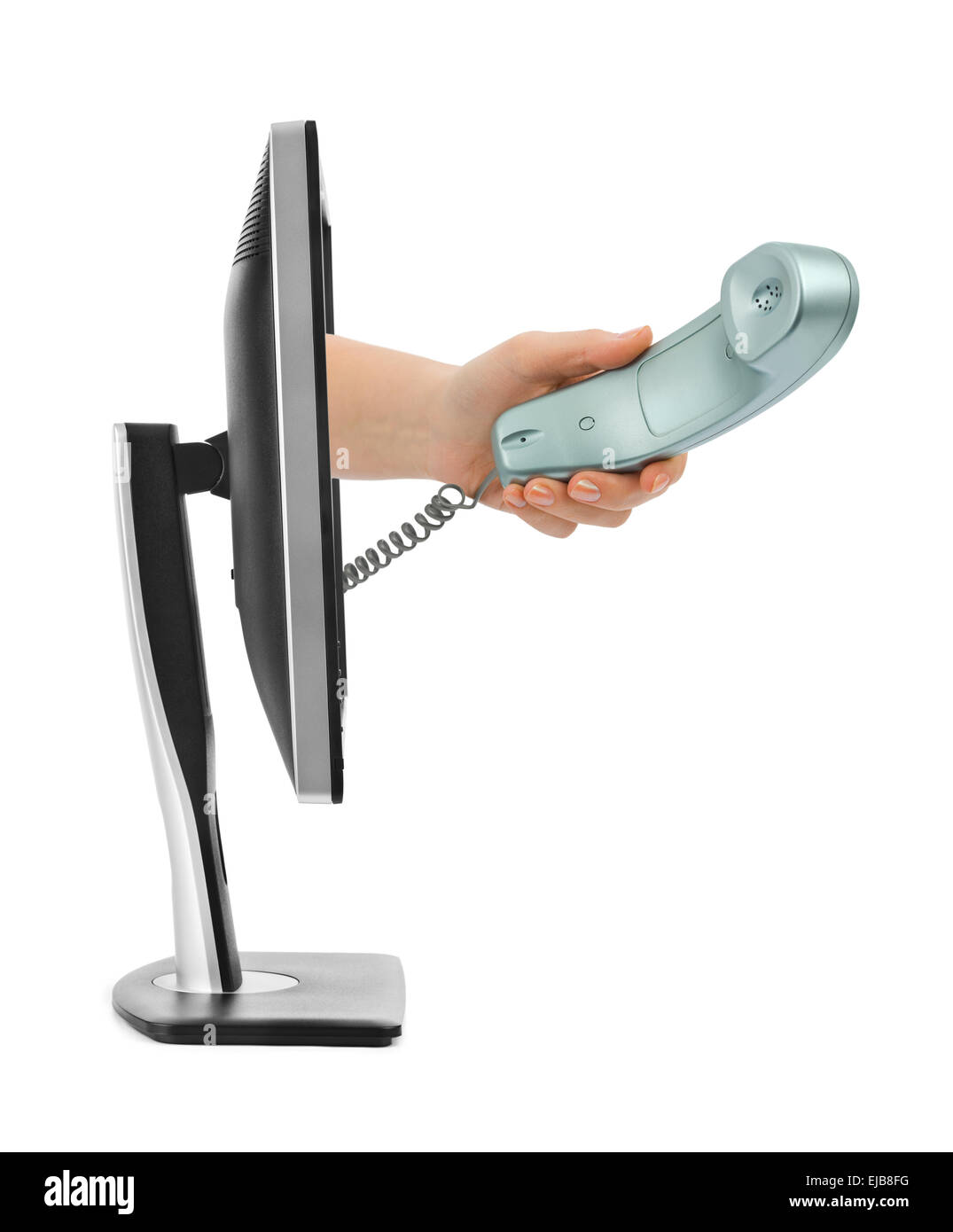 Hand screen computer hi-res stock photography and images - Alamy