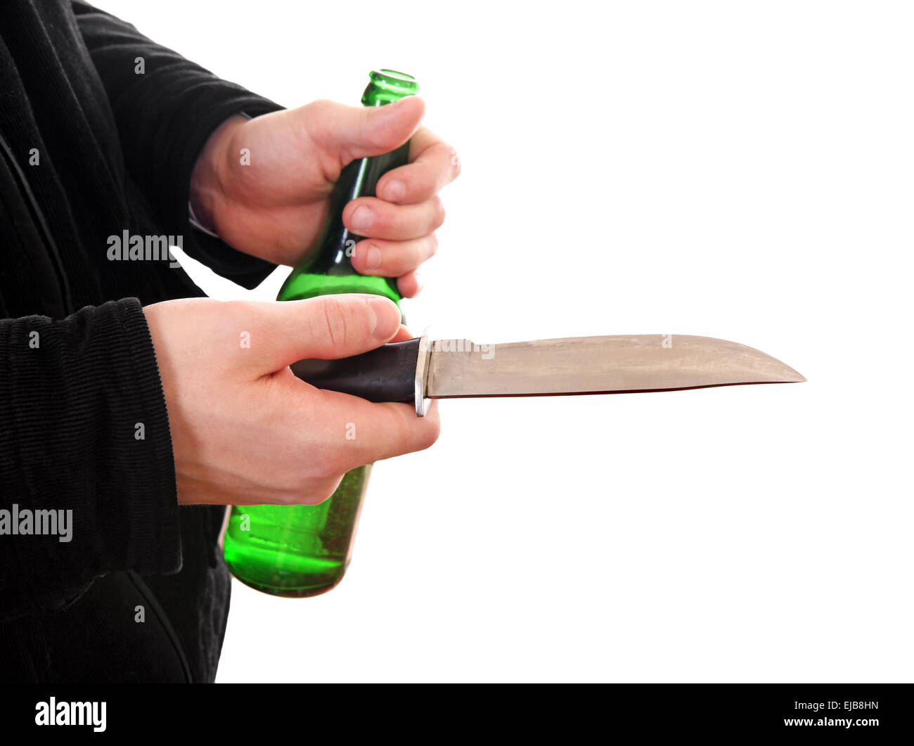 Young male thug criminal knife hi-res stock photography and images - Alamy