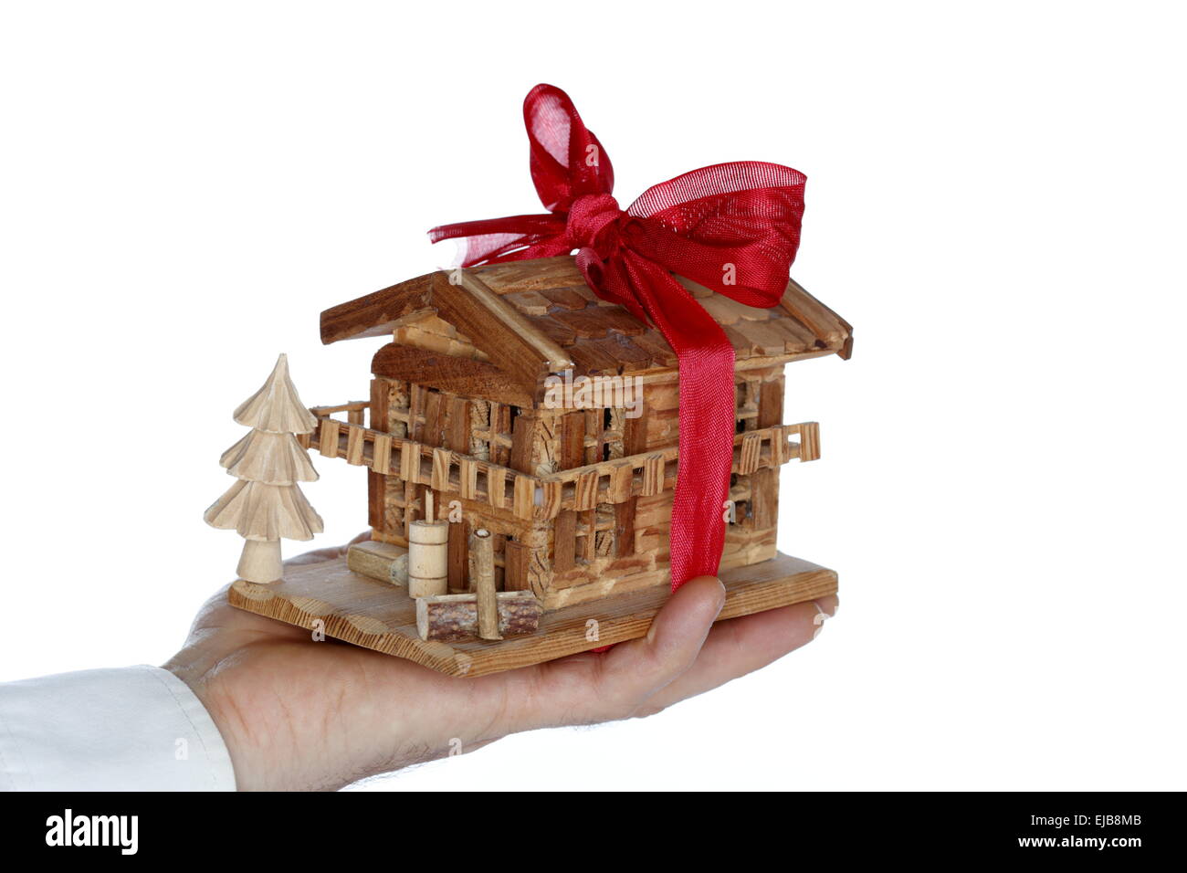 wooden house present Stock Photo - Alamy