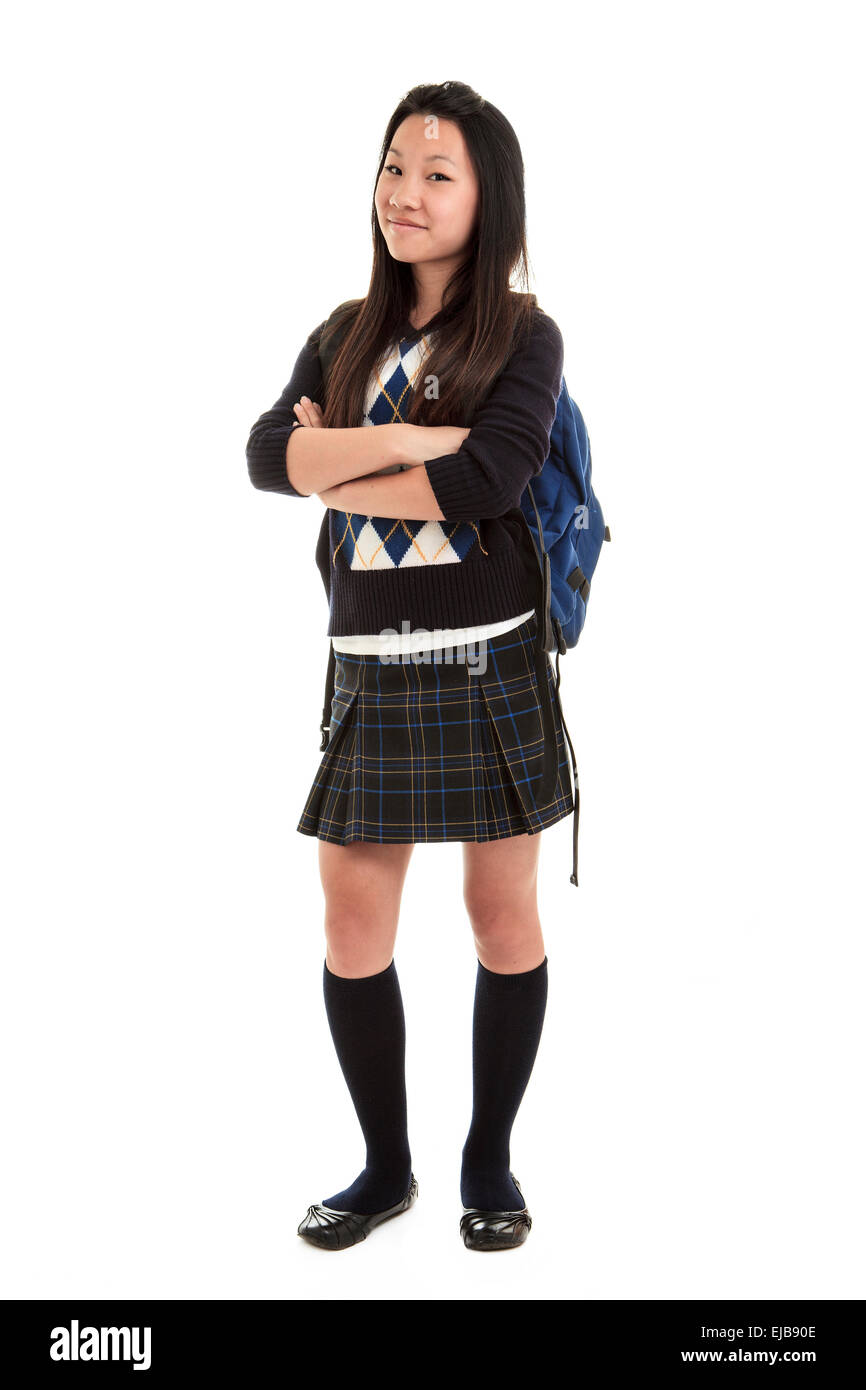 Young Asian student isolated on white background Stock Photo - Alamy