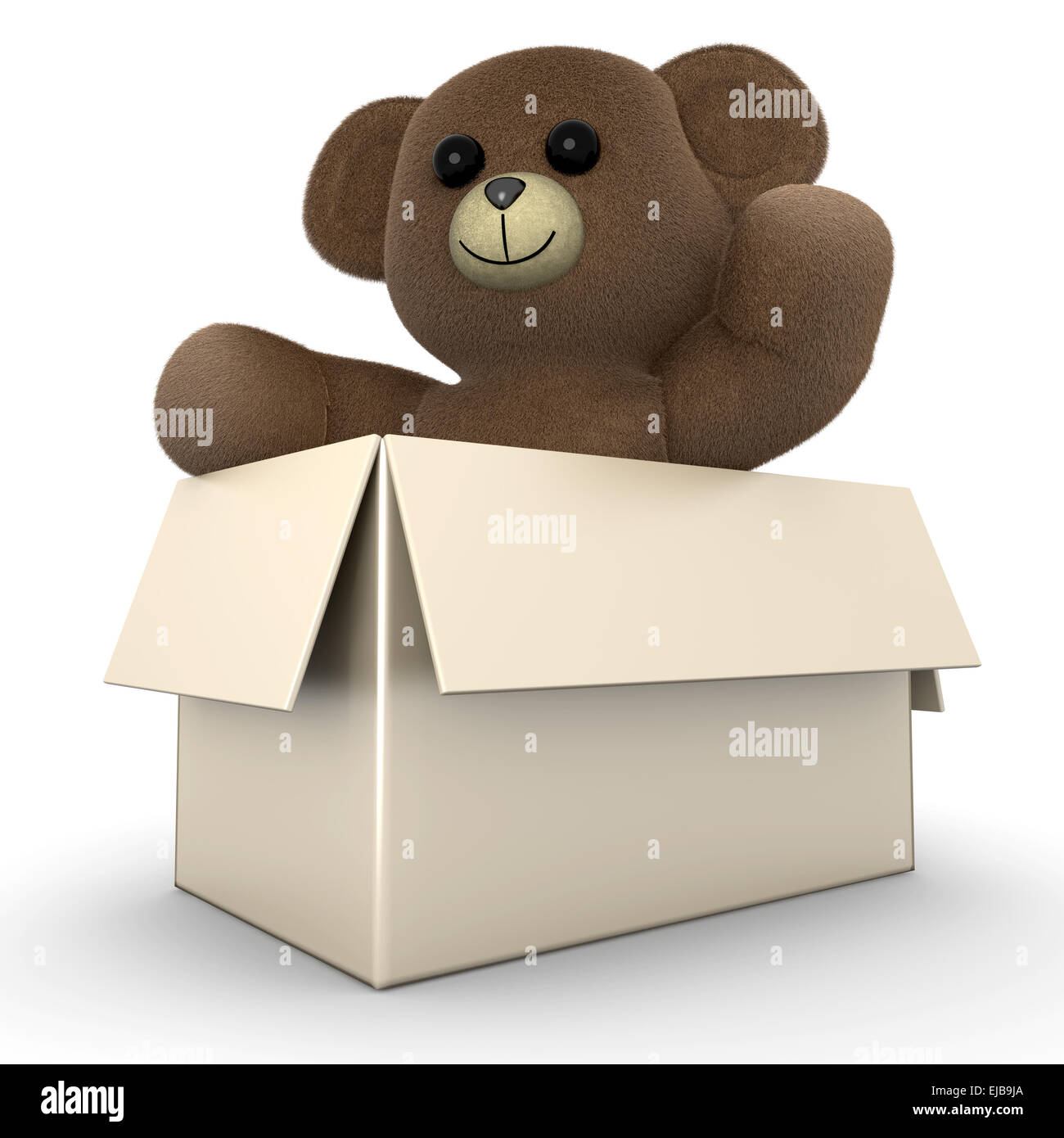 Teddy in a Box Stock Photo - Alamy