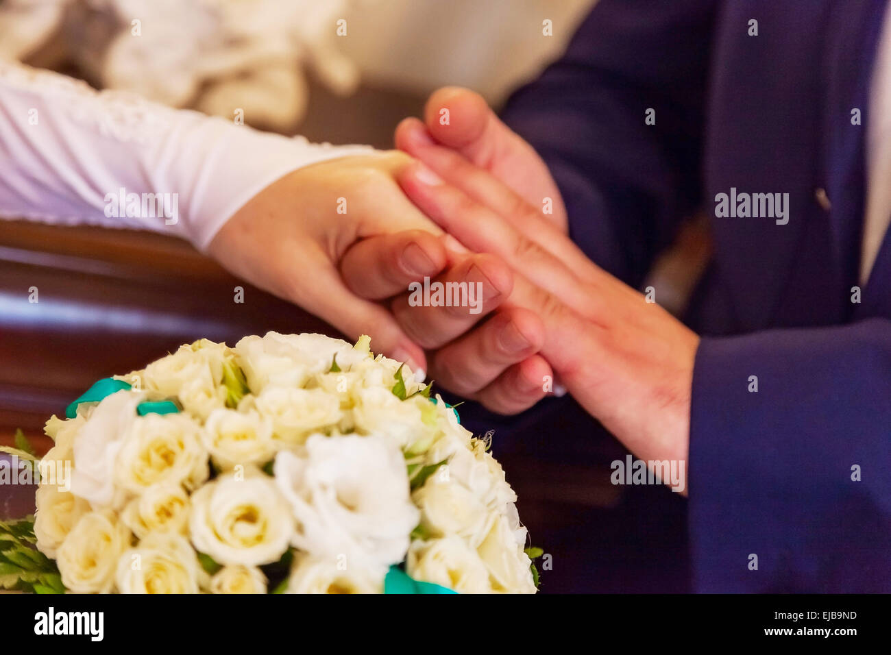 hand in hand. just married Stock Photo - Alamy