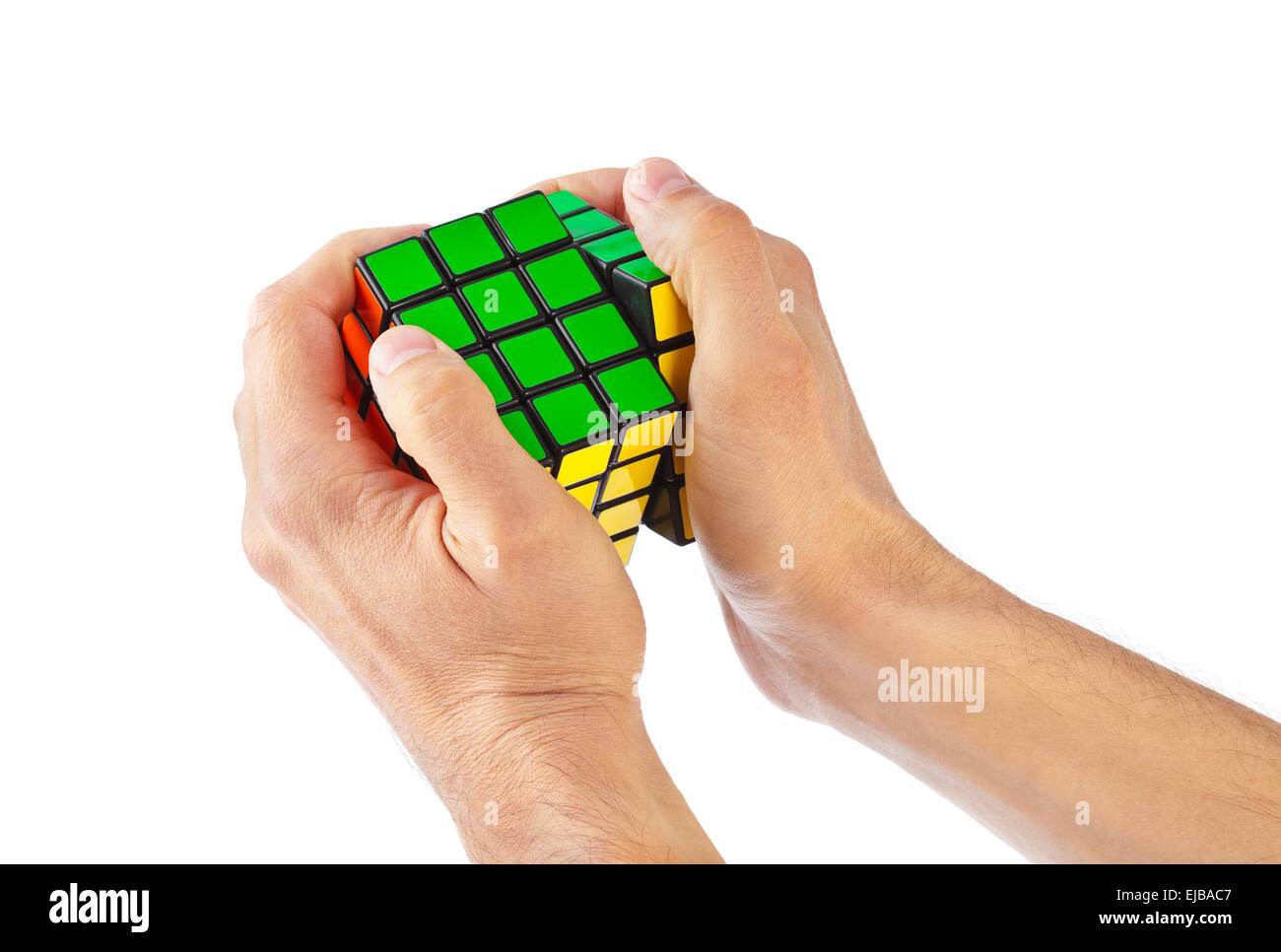 Cube puzzle in hands Stock Photo - Alamy