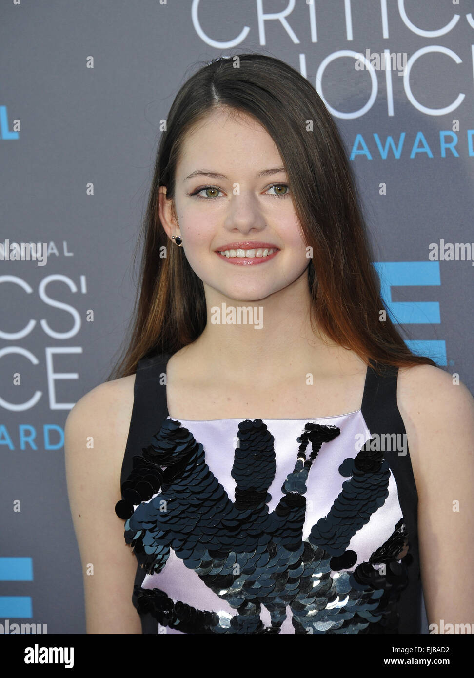 LOS ANGELES, CA - JANUARY 15, 2015: Mackenzie Foy at the 20th Annual ...