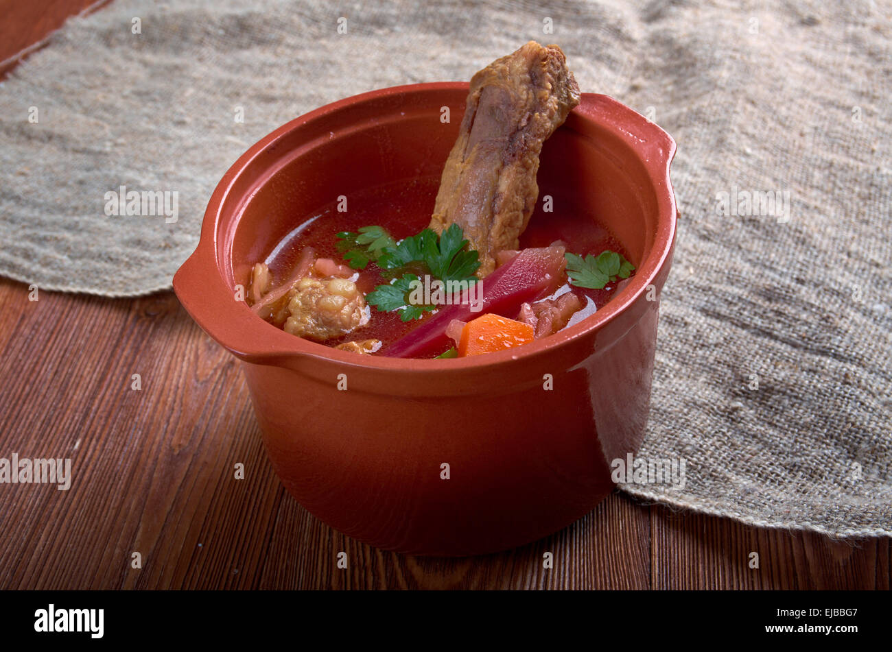 Eastern European beet soup Stock Photo - Alamy