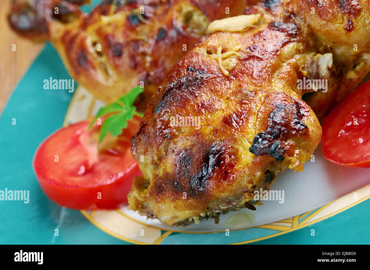 Tandoori chicken legs hi-res stock photography and images - Alamy
