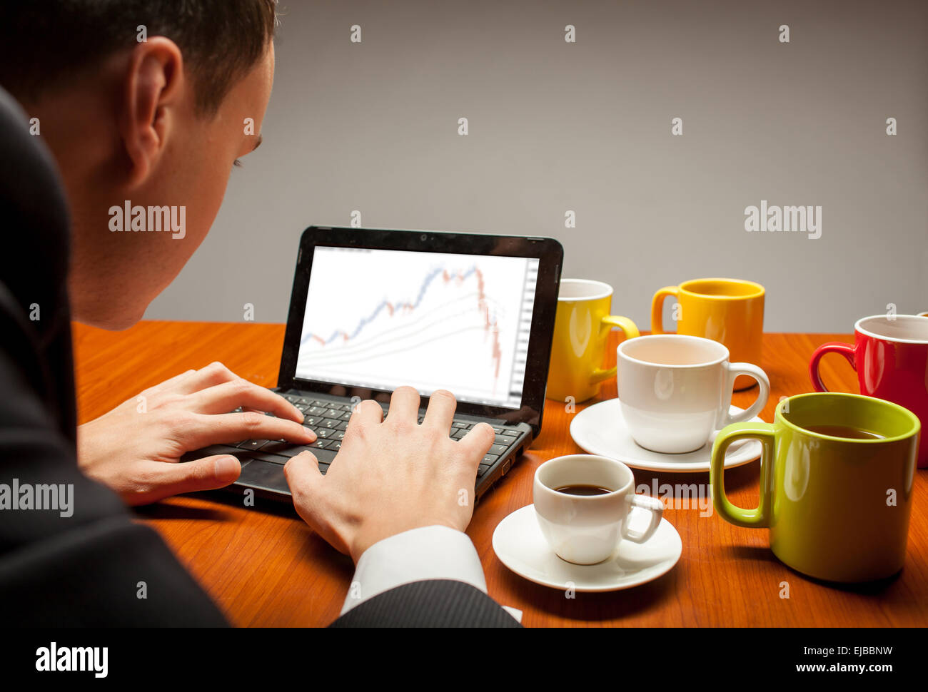 young man at the computer Stock Photo - Alamy