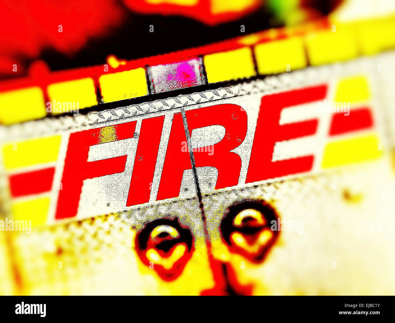 Fire truck sign hi-res stock photography and images - Alamy
