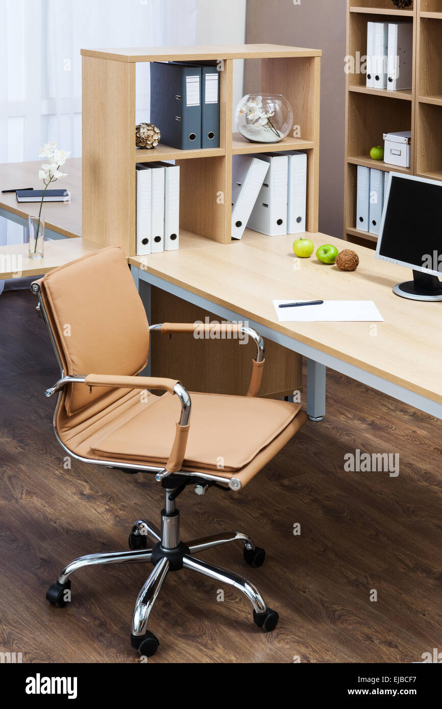 a monitor on desk Stock Photo - Alamy