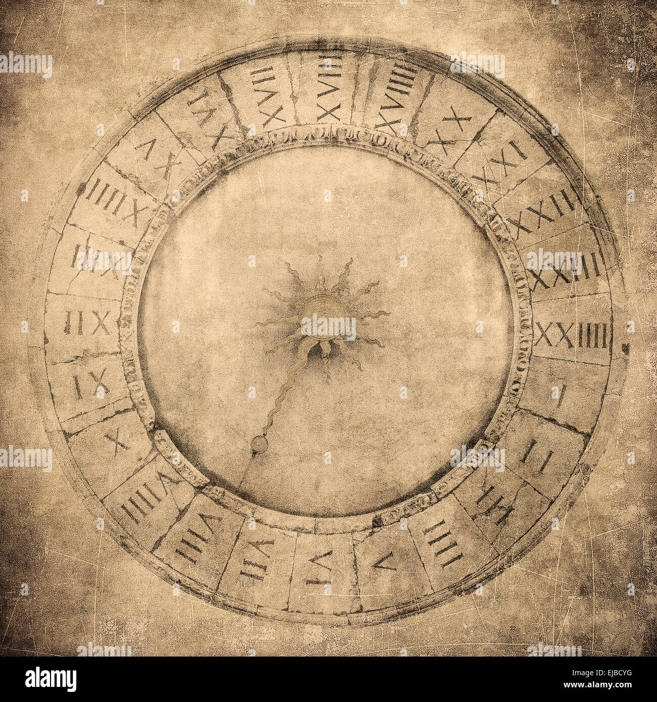Vintage image of Venetian clock Stock Photo - Alamy