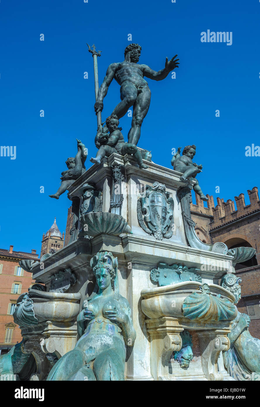 Fountain of Neptune in Bologna, Italy Stock Photo - Alamy