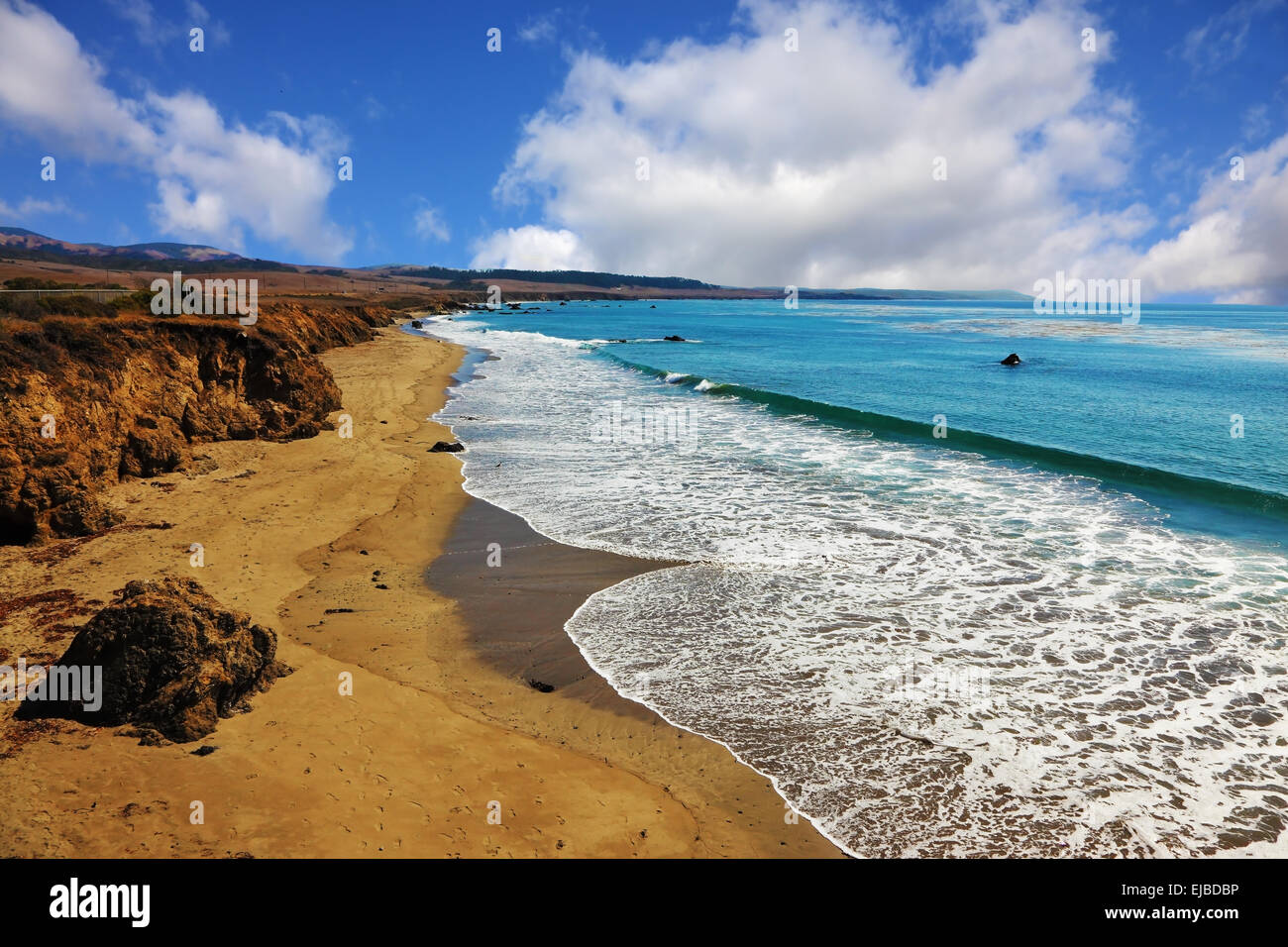 Deserted autumn beach Stock Photo - Alamy