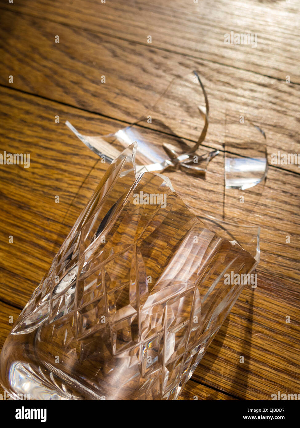 Broken Crystal Waterford Glass Stock Photo - Alamy