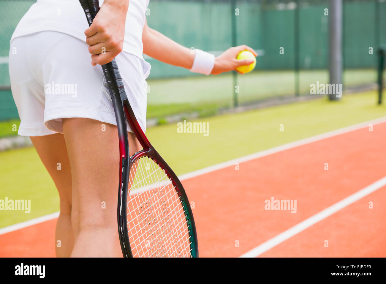 Female tennis player bouncing ball hi-res stock photography and images ...