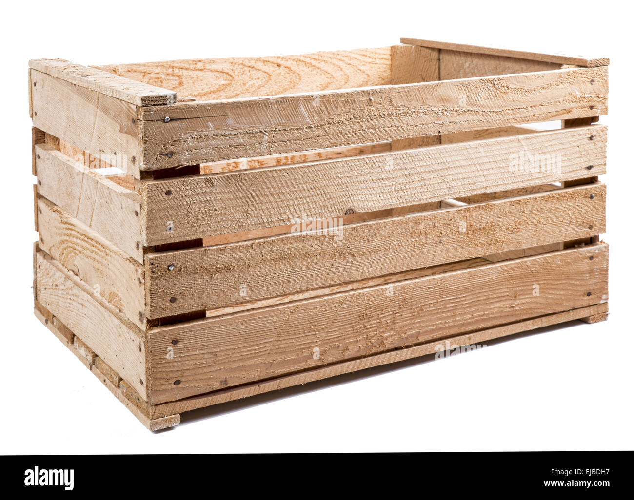 wooden crate on the white background Stock Photo - Alamy