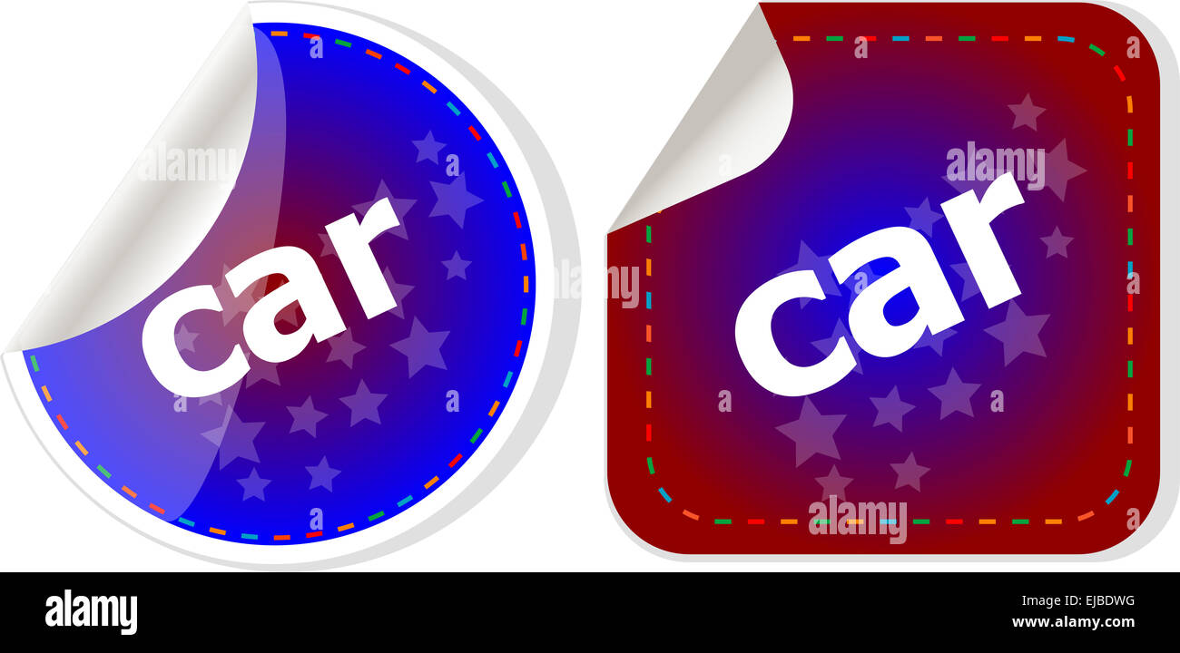 Car star stickers hi-res stock photography and images - Alamy
